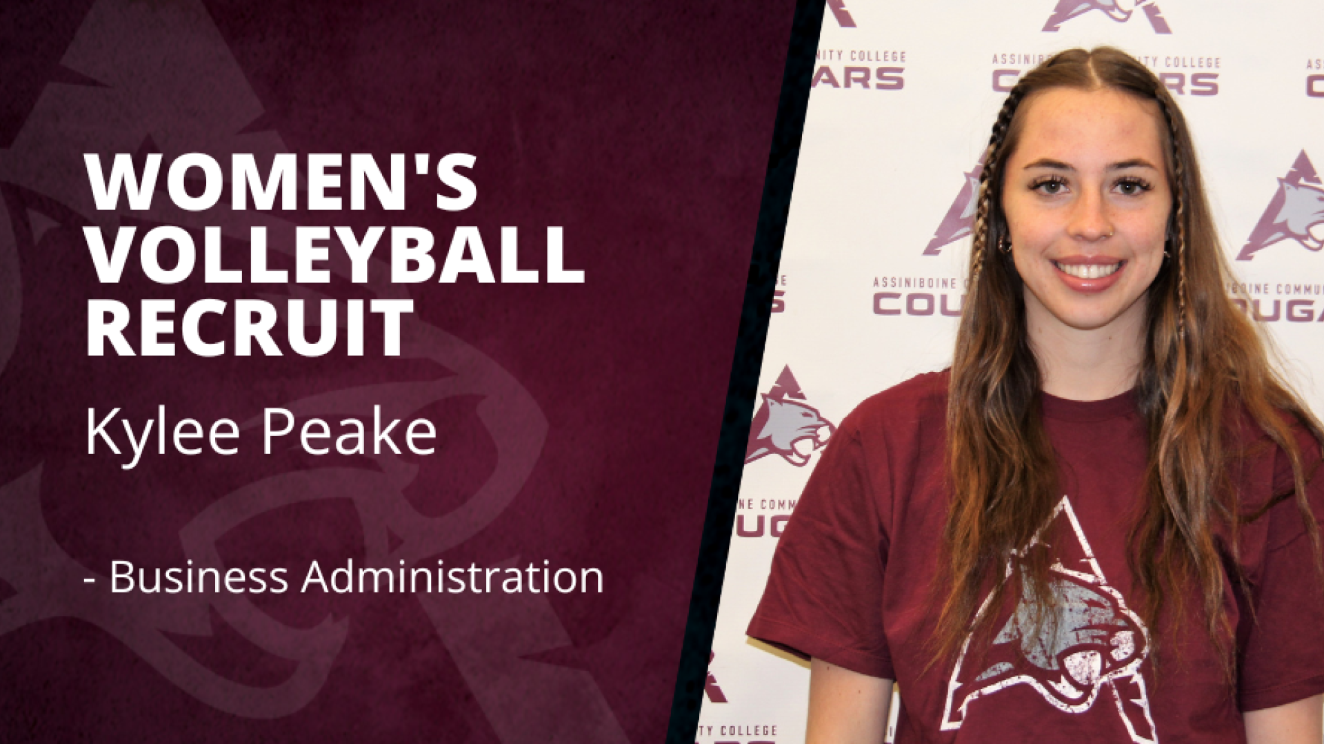 Peake Signs to Cougars Women’s Volleyball Team | Assiniboine College